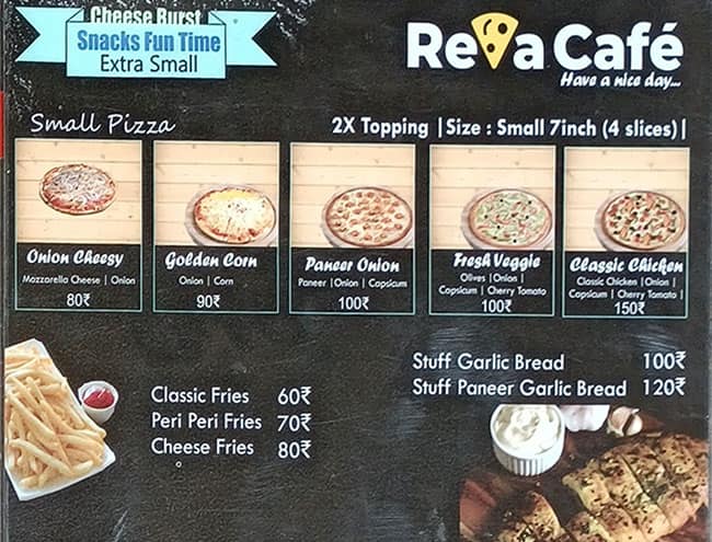 Menu at Reva Cafe, Pune, Shop no.7