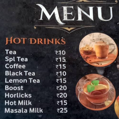 Menu of Lemon Tree, Potheri, Chennai