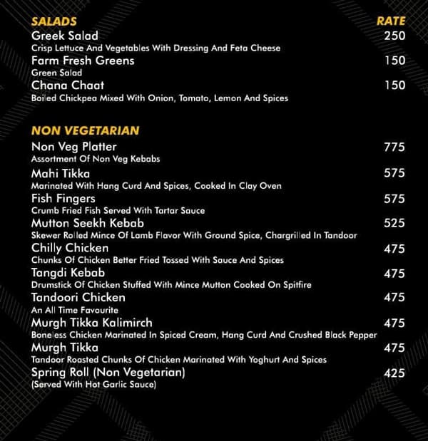 Menu at Splash- Country Inn & Suites By Radisson, Kota