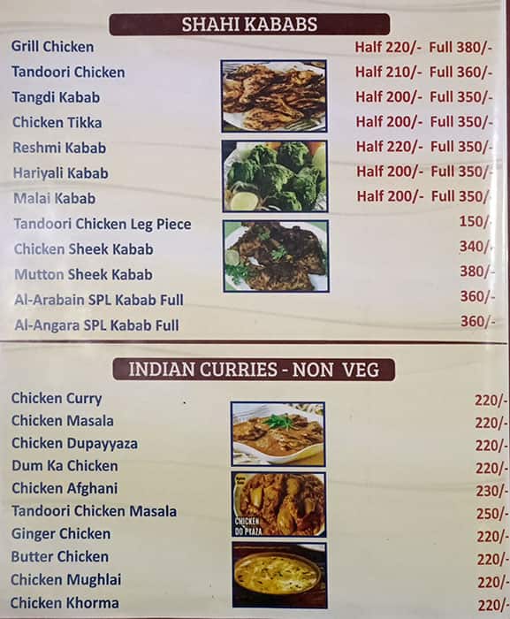 Menu at Qutub Shahi Kitchen's Family Restaurant, Hyderabad