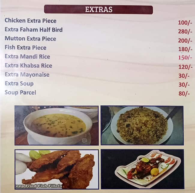 Menu at Qutub Shahi Kitchen's Family Restaurant Best Biryani Arabian ...