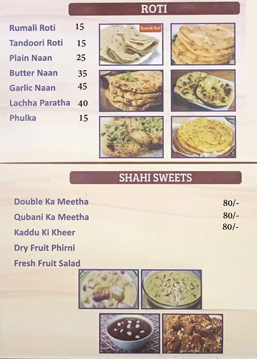 Menu at Qutub Shahi Kitchen's Family Restaurant, Hyderabad