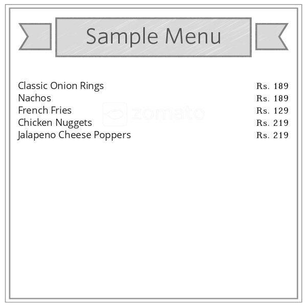 Menu of Tandoori Pizza, Aerocity, New Delhi