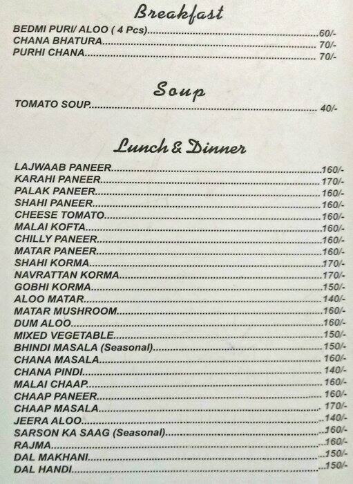 Maini Restaurant Menu, Menu for Maini Restaurant, Surya Nagar ...