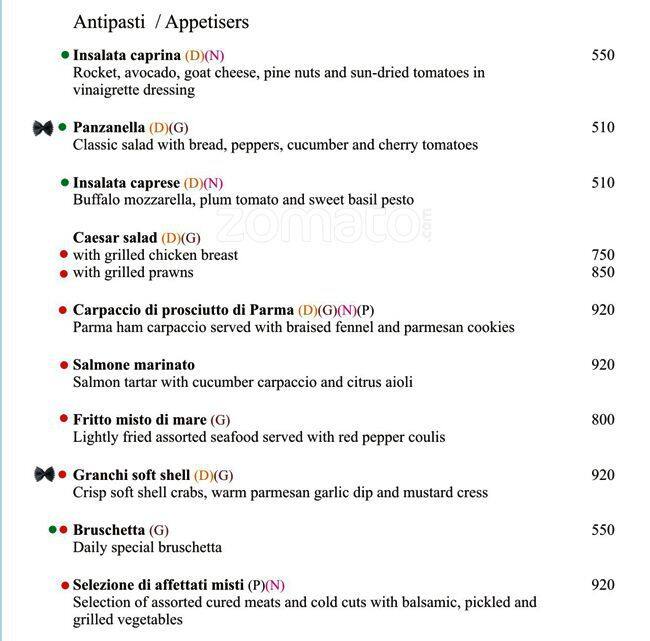 Alloro - The Oterra Menu, Menu for Alloro - The Oterra, Electronic City ...