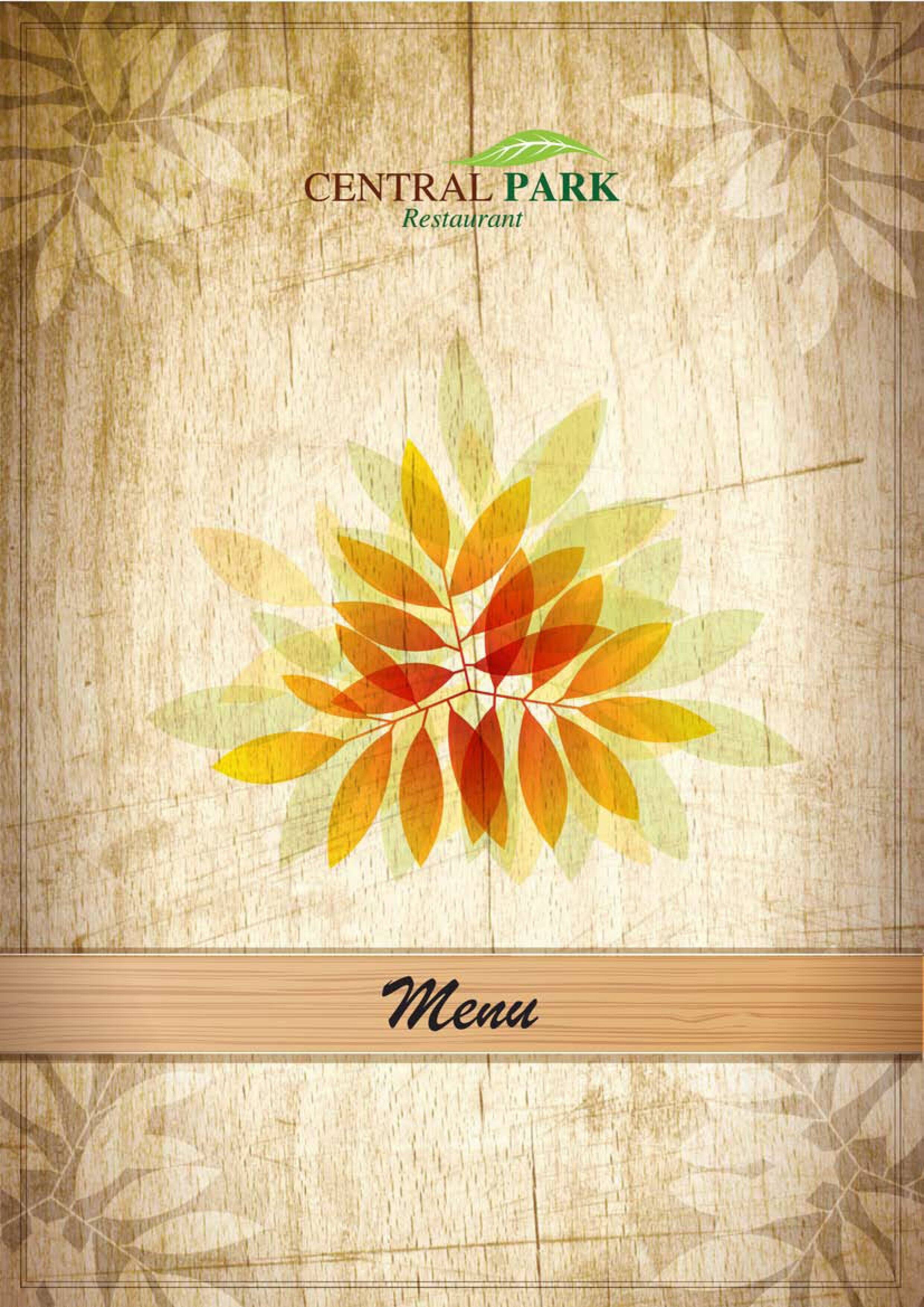 Menu at Central Park - Manhattan Hotel, Jakarta