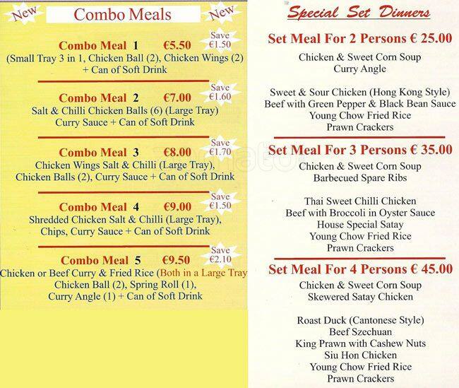Menu at Food House, Dublin, Neilstown Shopping Centre