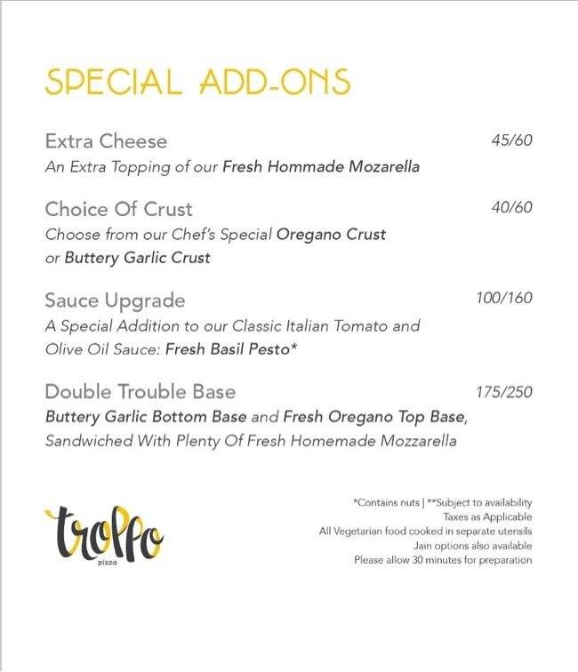 Troppo Menu, Menu for Troppo, Chandkheda, Ahmedabad - Zomato