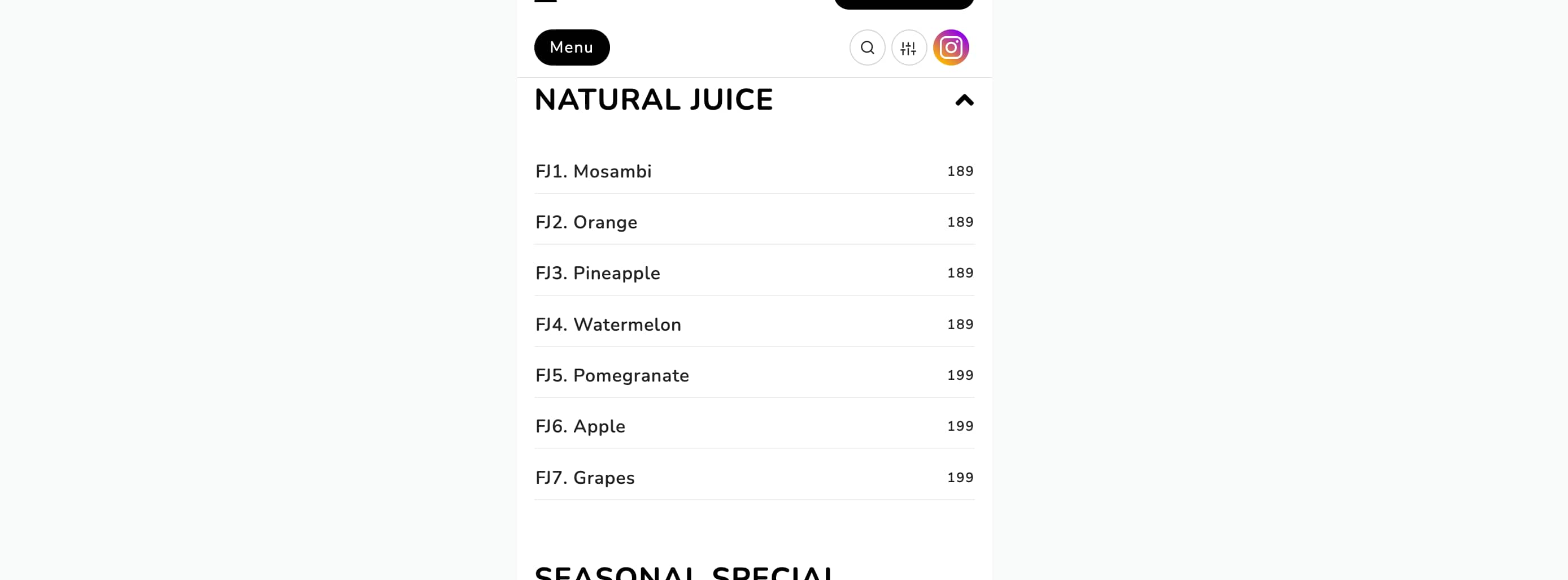 Menu of Rangoli Resto, Vapi Locality, Vapi