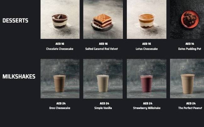 Menu at Alien Burger, Dubai