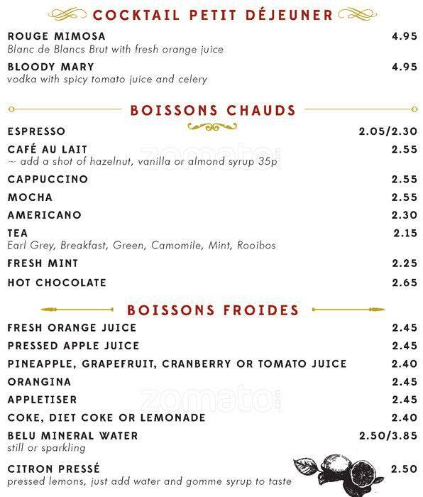 Menu at Café Rouge - Reading Oracle restaurant, Reading, R16