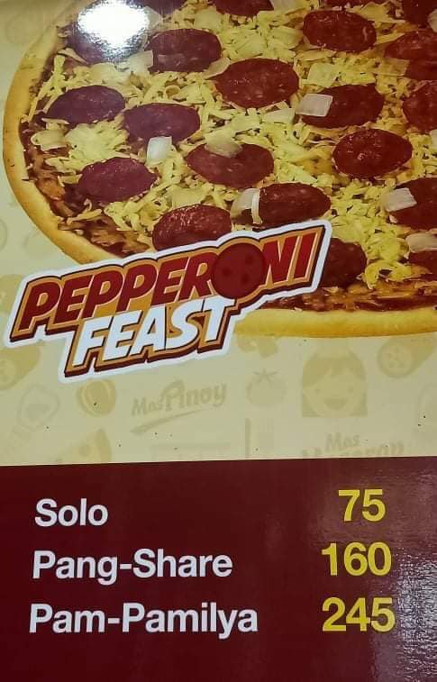 Carta de 3M Pizza, Cainta