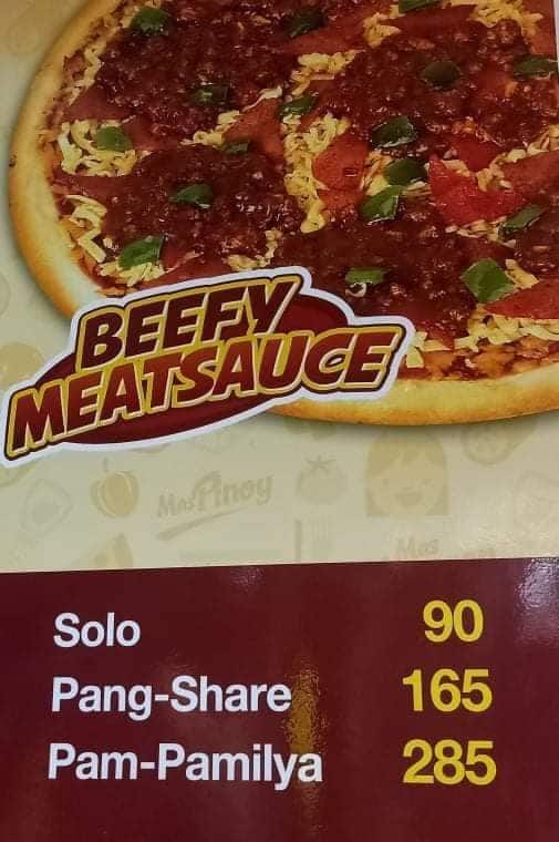 Carta de 3M Pizza, Cainta