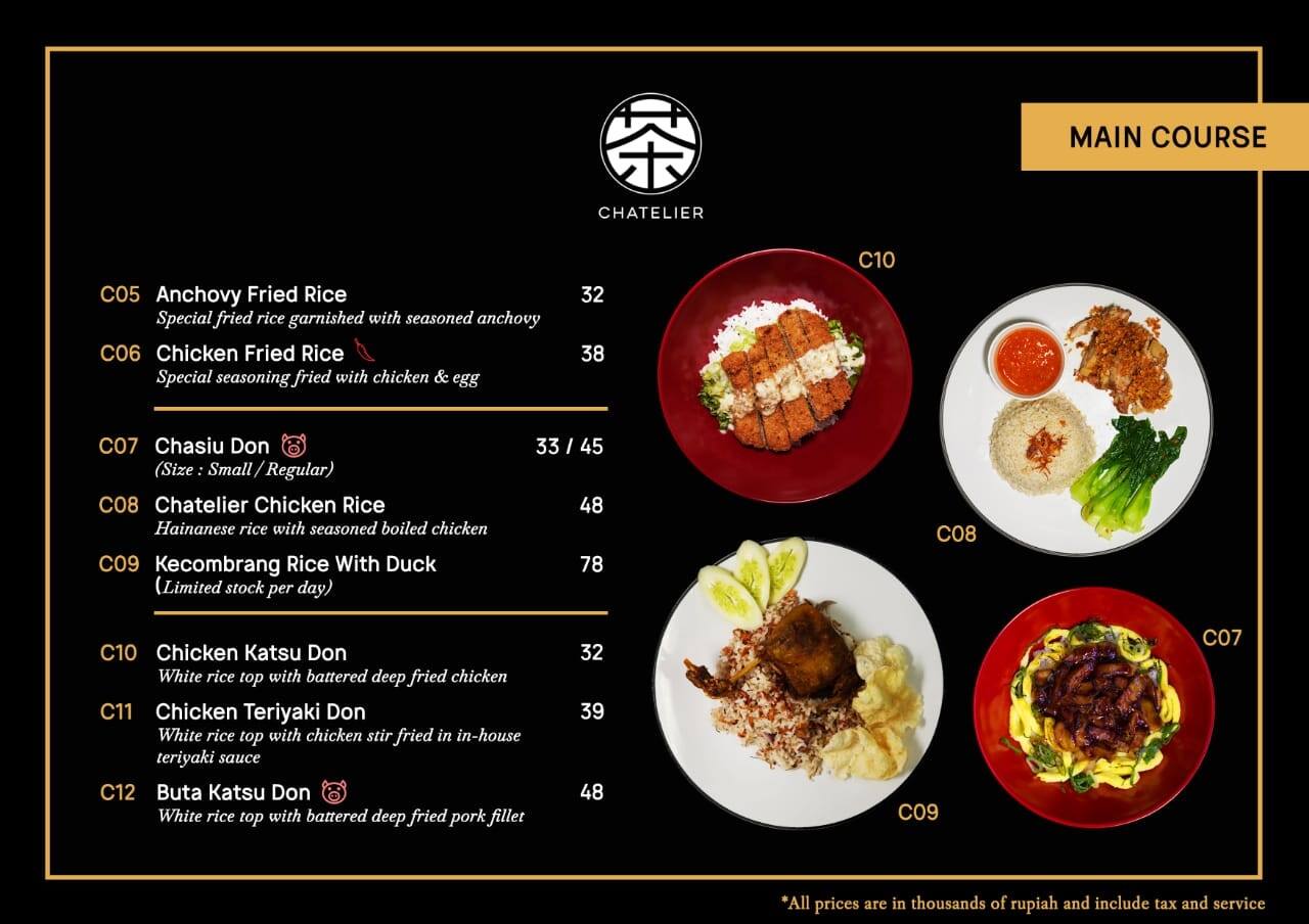 Menu at Chatelier Tea cafe, North Jakarta, Jl. Manyar Raya No.A22