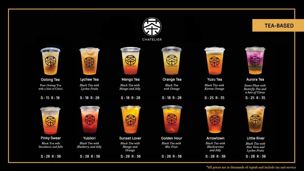 Menu at Chatelier Tea cafe, North Jakarta, Jl. Manyar Raya No.A22