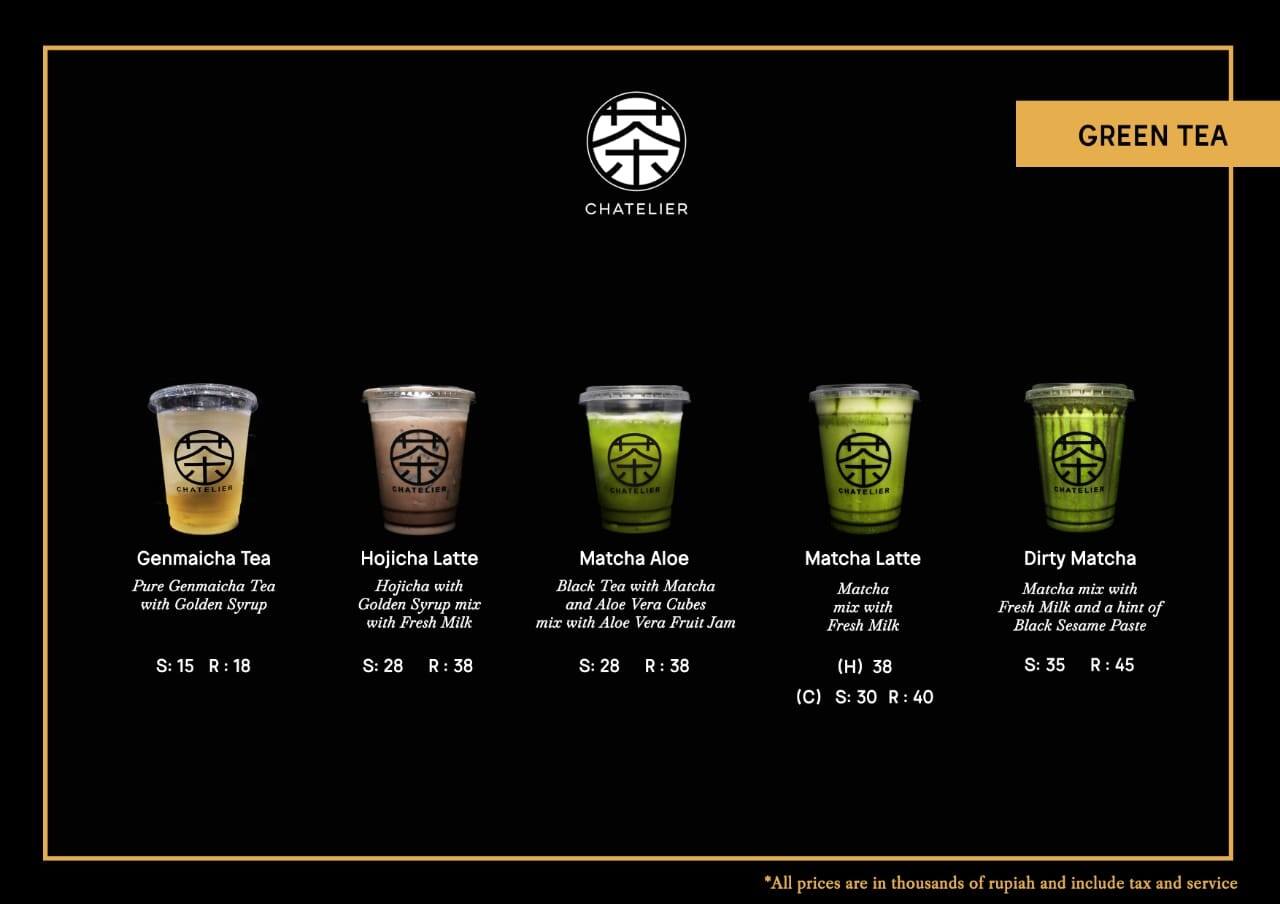 Menu at Chatelier Tea cafe, North Jakarta, Jl. Manyar Raya No.A22