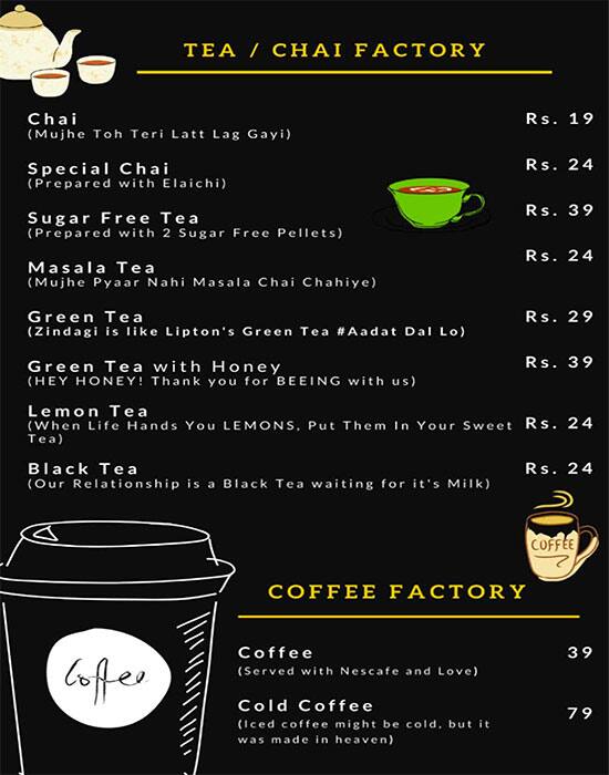 Menu of Food Factory, Mira Road, Mumbai