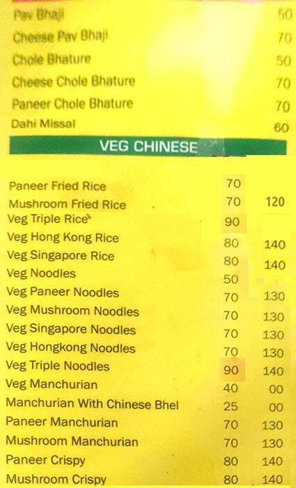 Menu of Mini Kitchen, Nerul, Navi Mumbai