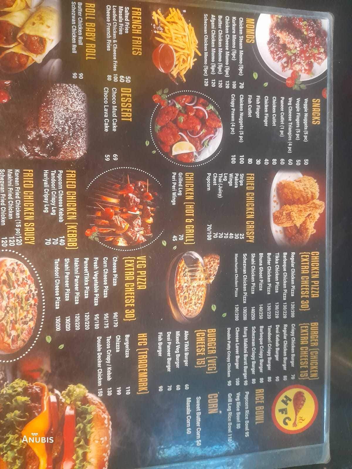 Menu of HFC - Halal Fried Chicken, Chinsura, Kolkata
