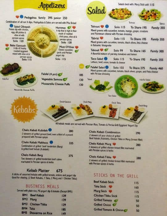 Persia Grill Menu, Menu for Persia Grill, Magallanes, Makati City ...