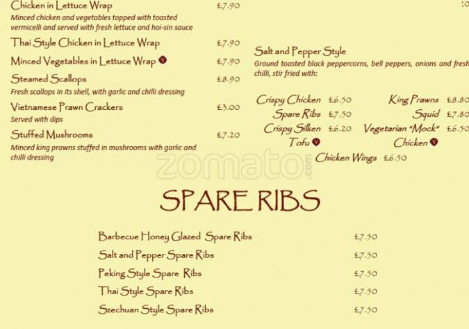 Menu at Wing Hing Chinese Restaurant (Didsbury), Manchester