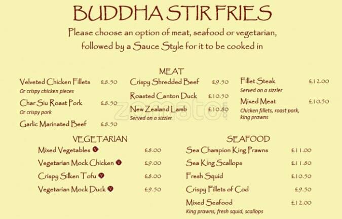 Menu at Wing Hing Chinese Restaurant (Didsbury), Manchester