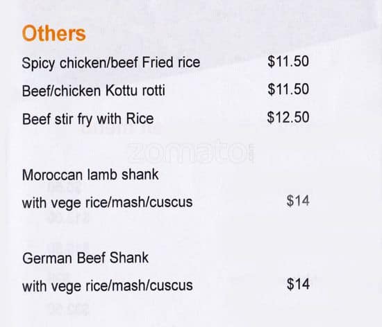 Menu at German Imbiss, Auckland