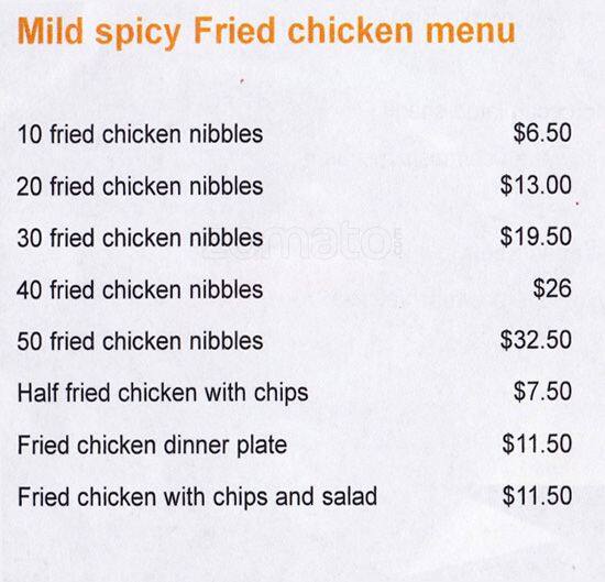 Menu at German Imbiss, Auckland