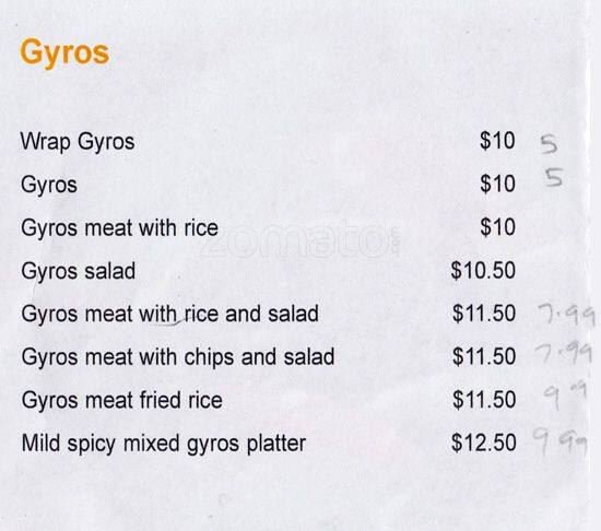 Menu at German Imbiss, Auckland
