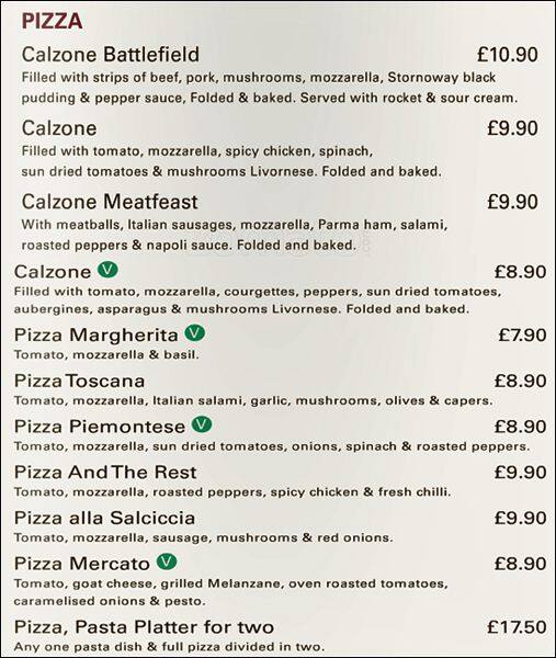 Menu at Battlefield Rest restaurant, Glasgow