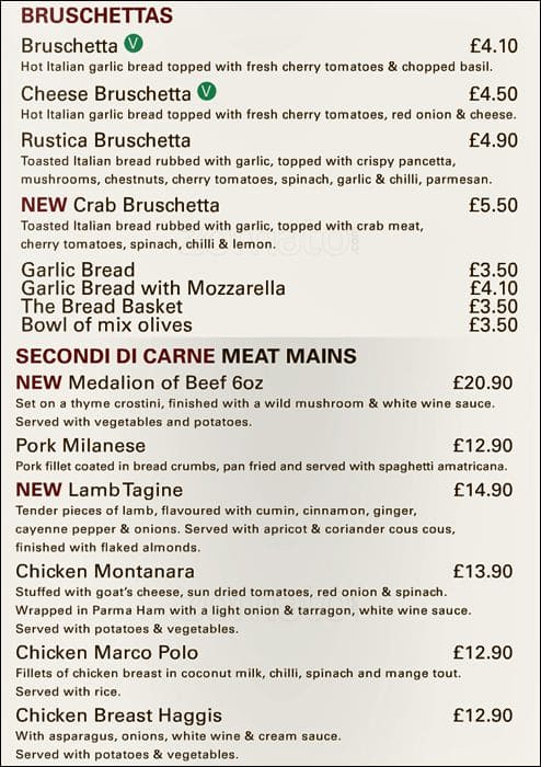 Menu at Battlefield Rest restaurant, Glasgow