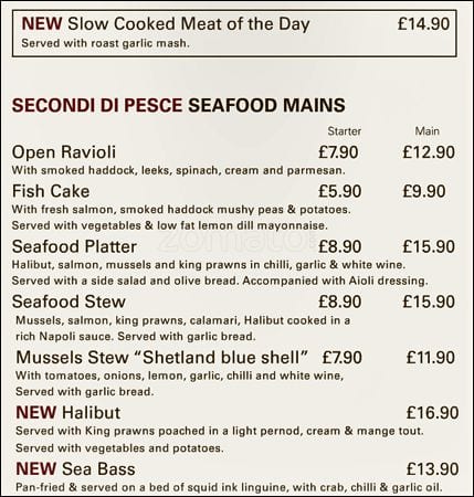 Menu at Battlefield Rest restaurant, Glasgow