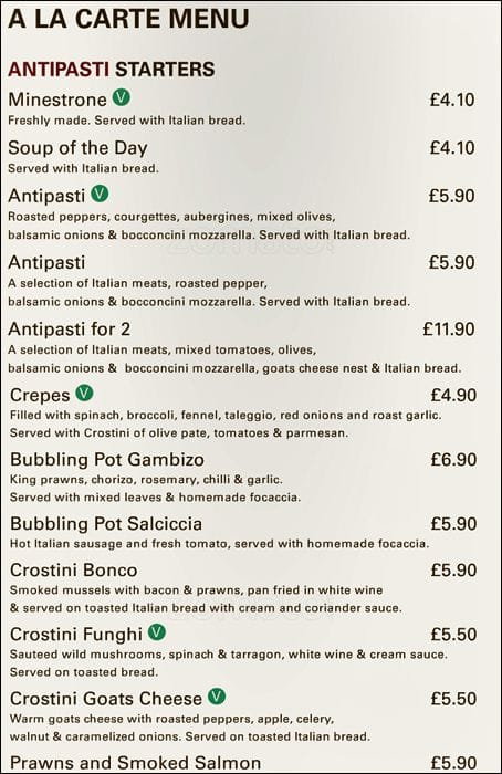 Menu at Battlefield Rest restaurant, Glasgow