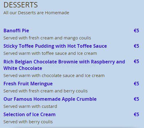 Menu at Scholars pub & bar, Dublin, Oldcourt Shopping Centre
