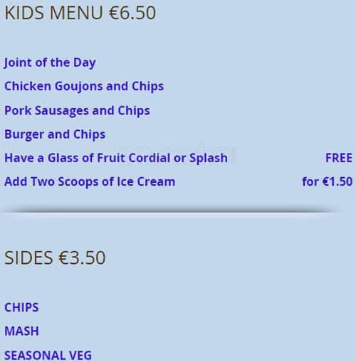 Menu at Scholars pub & bar, Dublin, Oldcourt Shopping Centre