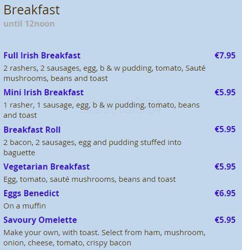 Menu at Scholars pub & bar, Dublin, Oldcourt Shopping Centre