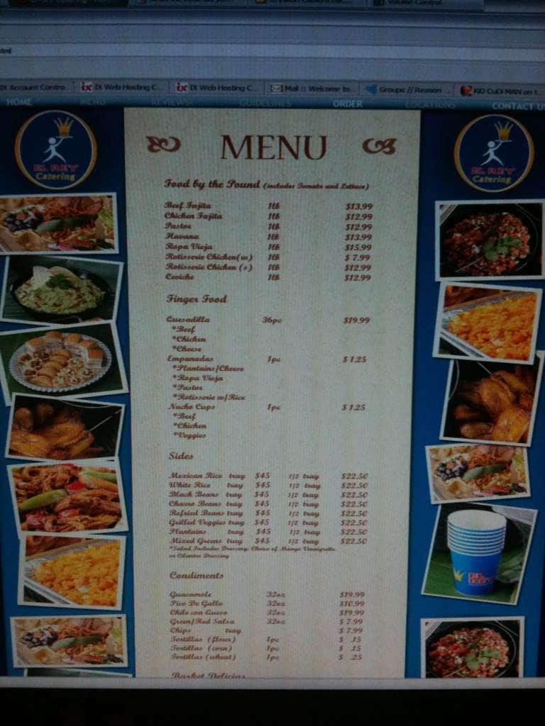 El Rey Cuban and Mexican Cuisine Taqueria - Midtown Menu - Urbanspoon ...