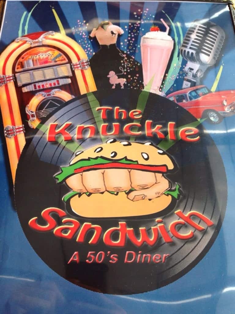 Menu at The Knuckle Sandwich restaurant, Bargersville