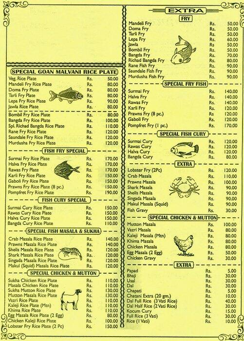 Hotel Sai Gomantak Menu, Menu for Hotel Sai Gomantak, Tardeo, Mumbai ...