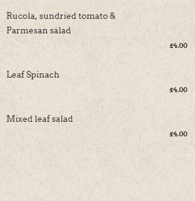 Menu at Fino's Wine Cellar pub & bar, London