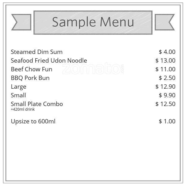 Menu at Hungry Wok restaurant, Waikanae