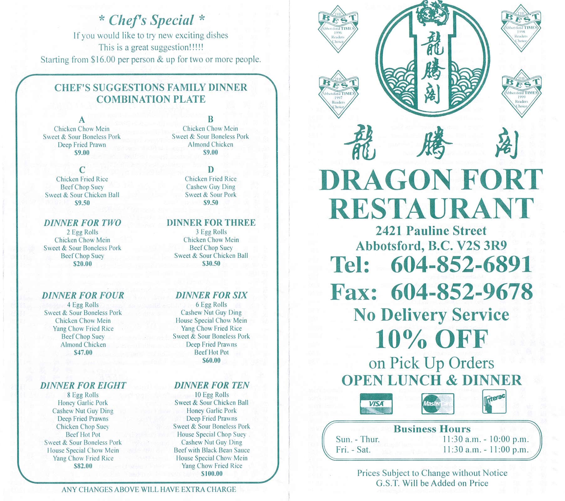 Abbotsford Rowing Club Lunch Menu at Ronald Caster blog