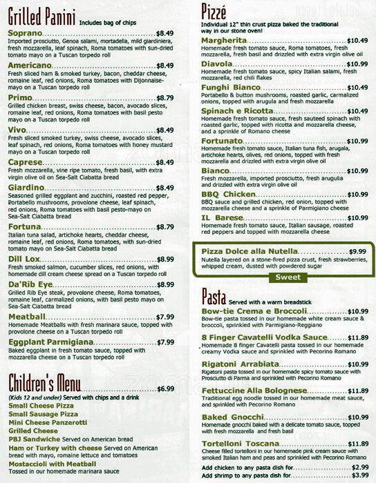Menu at Massa Cafe Italiano, Elmwood Park