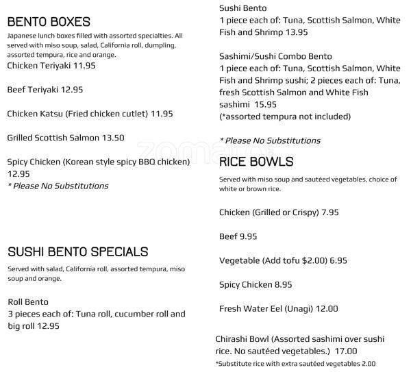 Menu at The Blue Fish - 121 restaurant, Plano