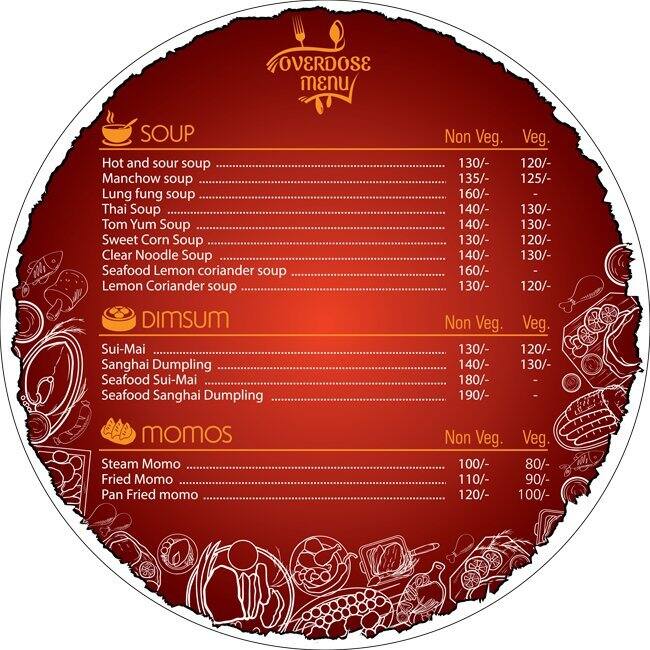 Overdose Menu, Menu for Overdose, Desapriya Park, Kolkata - Zomato