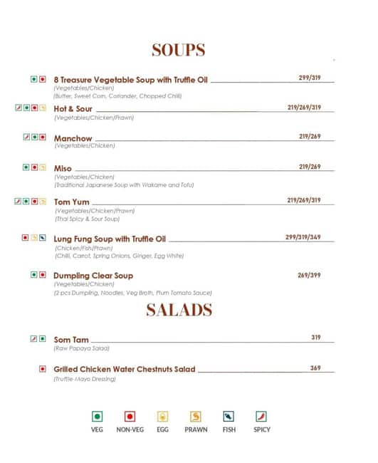 Menu of The Lama, C Scheme, Jaipur