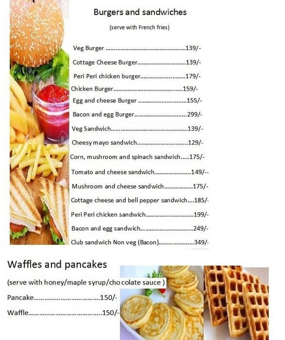 Menu at The Ants Cafe, Bengaluru