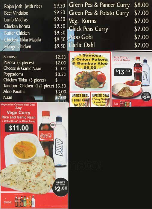 Shamiana Menu, Menu for Shamiana, Paraparaumu, Wellington - Menumania ...
