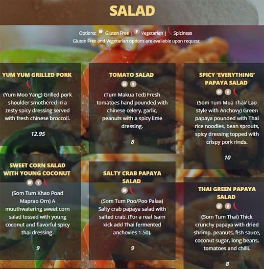 Menu at Isarn Thai Soul Kitchen pub & bar, Kirkland