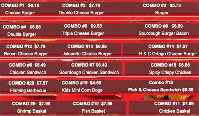 Menu at Burger Broiler Tacoma restaurant, Tacoma, E McKinley Ave #2941